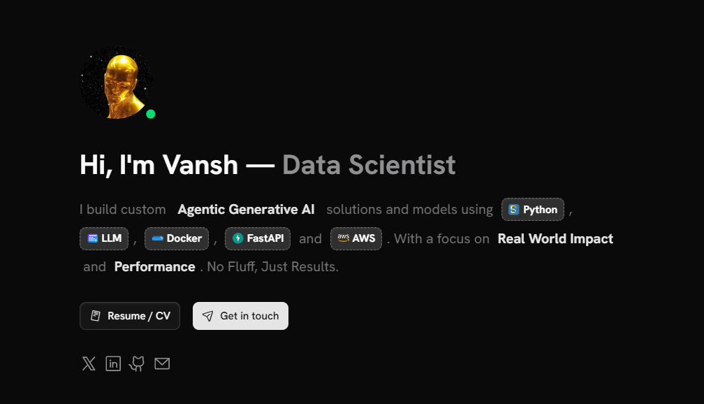 Vansh Garg - AI Engineer & Data Scientist Portfolio